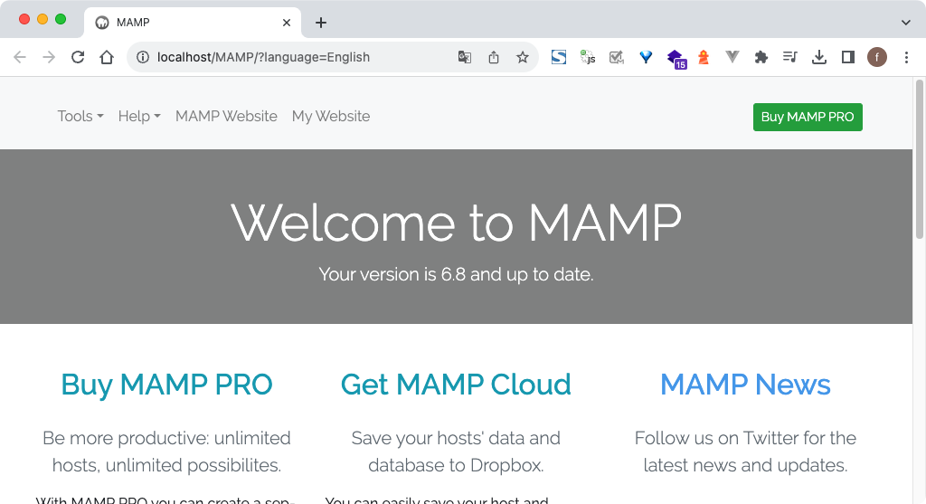 Mac ＋ MAMP 環境で Laravel を動かす（その1） – ホエールテック株式会社