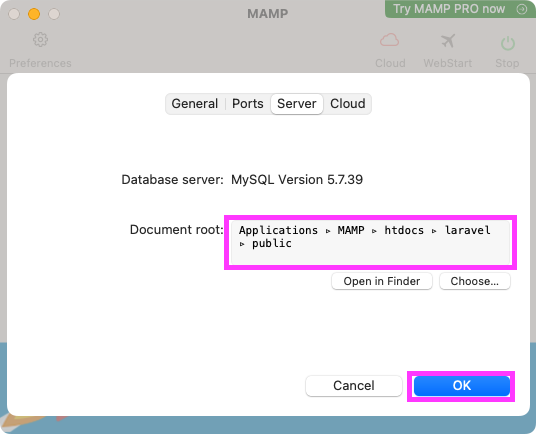 Mac ＋ MAMP 環境で Laravel を動かす（その2） – ホエールテック株式会社